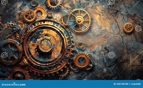 Old Rusty Gears As A Technological Background Stock Illustration Illustration Of Engineering