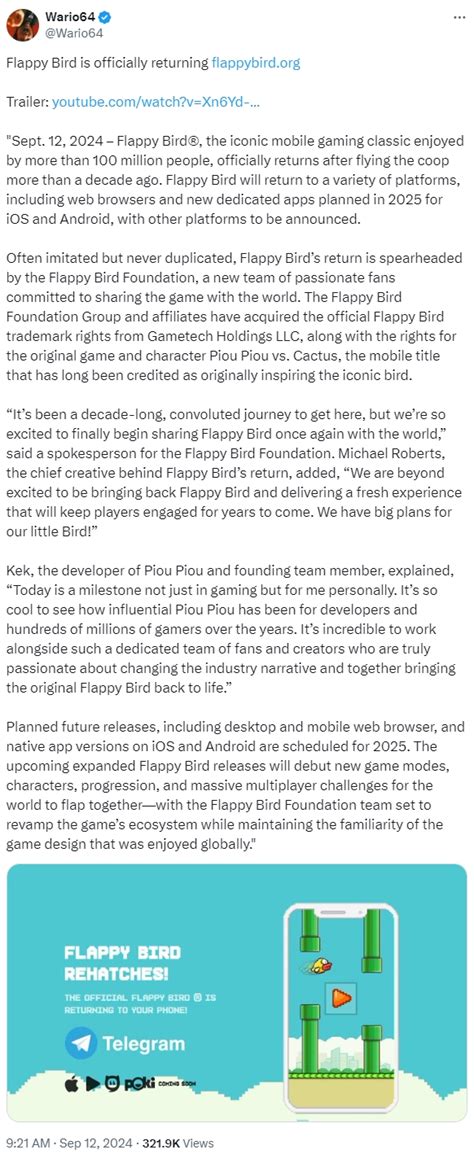 Flappy Bird Press Release Flappy Bird Know Your Meme