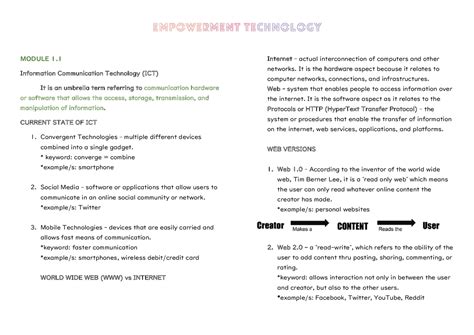 Introduction To Empowerment Technology Docsity