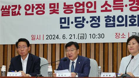 정치 당정 쌀 민간물량 5만 톤 매입농업직불제 예산 확대 Ytn