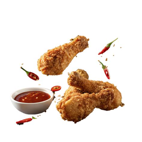 Crispy Fried Chicken With Sauce Isolated 59247037 Png