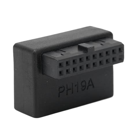 USB Front Panel Adapter Front Panel Socket 90 Elbow USB3 0 19Pin To 20Pin Header Adapter For PC