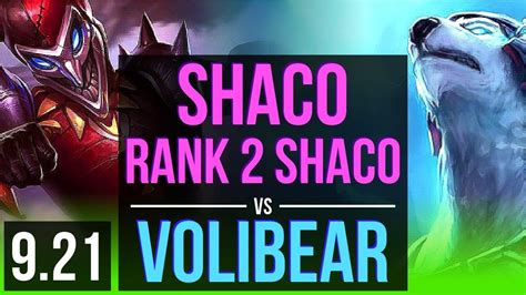SHACO Vs VOLIBEAR JUNGLE DEFEAT Rank 2 Shaco 1 6M Mastery Points