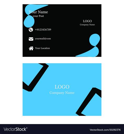 Professional Exclusive Business Card Design Vector Image