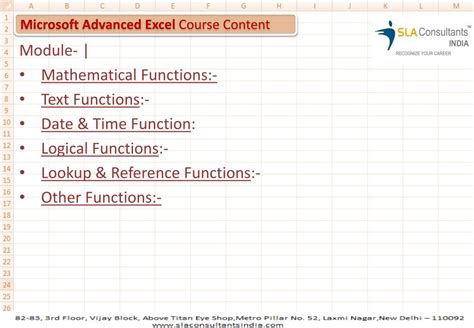 Ppt Microsoft Advanced Excel Training In Delhi Powerpoint