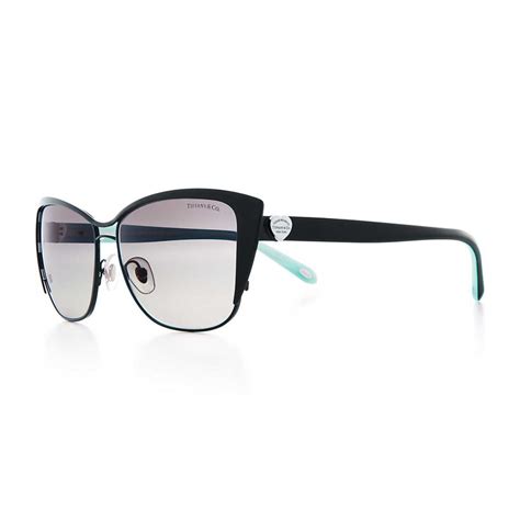 Return To Tiffany® Cat Eye Sunglasses In Black Metal And Acetate Cat