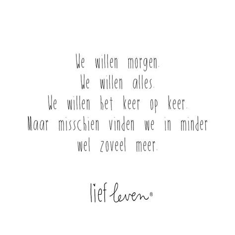 Lief Leven We Willen Morgen Wenskaart Andrs Concept Store