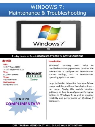 Windows Maintenance Troubleshooting PDF