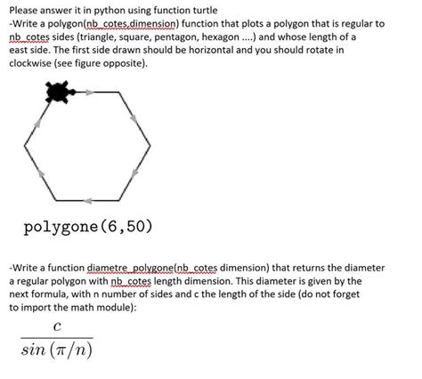 solved please answer it in python using function turtle write a