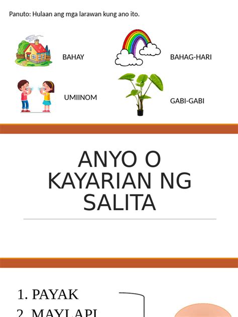 Anyo O Kayarian Ng Salita Pdf