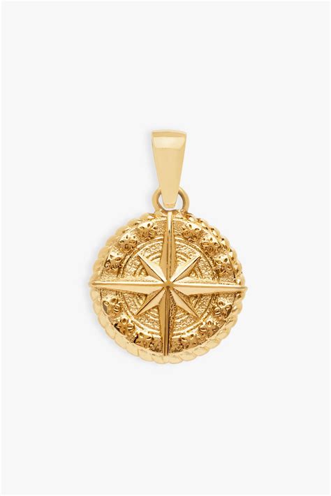Compass Pendant 20mm Gold Cernucci