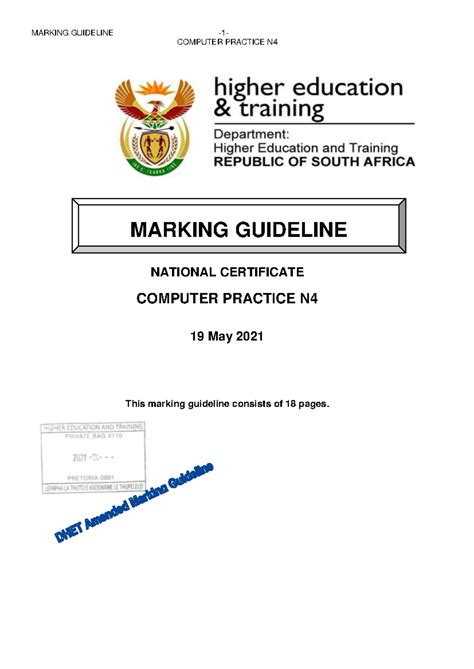 Computer Practice N4 June 2021 Memo And Marking Guidelines Studocu