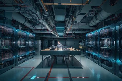 Premium AI Image Advanced Quantum Computing Lab Exploration