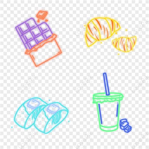 초콜릿 빵 일러스트 니지햄버거네온감자 튀김 Png 일러스트 무료 다운로드 Lovepik