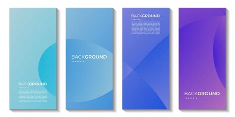 Premium Vector A Set Of Brochures With Abstract Colorful Wave Gradient Background