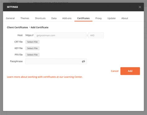 Ssltls Managing Your Encryption Certificates In Postman Postman