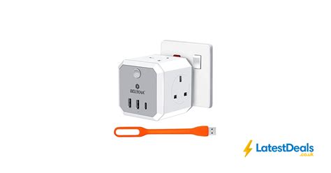 Plug Adapter With USB Way Multi Plug Extension USB C Wall Socket Adaptor At Amazon