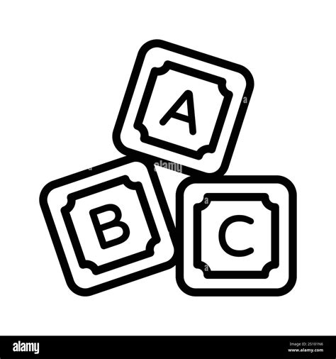 Abc Blocks Alphabet Blocks Icon Design In Editable Style Stock Vector