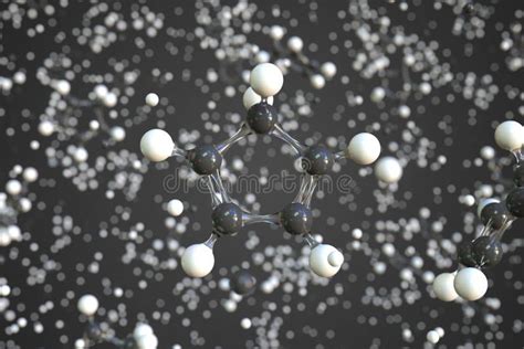 Cyclopentadiene Molecule Scientific Molecular Model 3d Rendering Stock Illustration