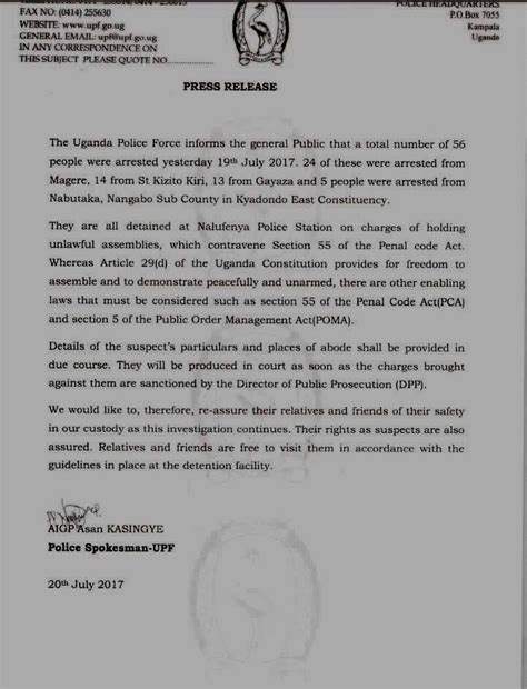 Upf Confirms The 56 Fdc Leaders Are Arrested For “unlawful Assembly