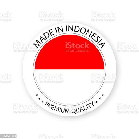 현대 벡터 흰색 배경 인도네시아 색상의 간단한 스티커 프리미엄 품질 스탬프 디자인 인도네시아의 국기에 고립 된 인도네시아 라벨에서 만든 관광에 대한 스톡 벡터 아트 및 기타