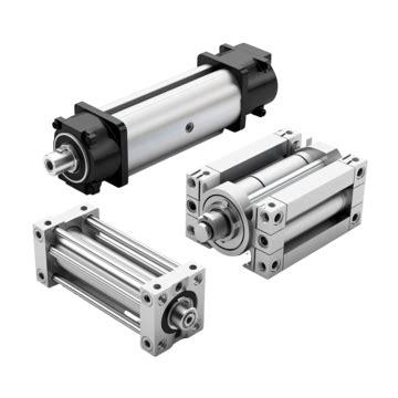 Pneumatic Cylinder Various Functions Air Industry Equipment Png