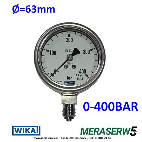 Manometry 232 50 063R 0 400BAR G1 4