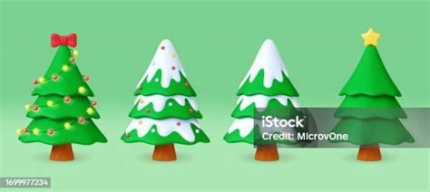 크리스마스 트리 3d 디자인입니다 나무 크리스마스 색상은 자연의 겨울 요소를 렌더링합니다 휴일 빛 화환과 빨간 활입니다 새해