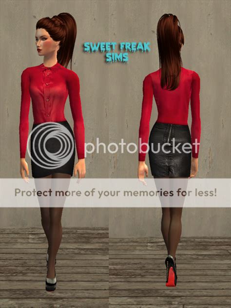 Sweet Freak Sims 2 Af Secretary Clothes Sims 2