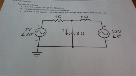 Solved Superposition For The Circuit Below Find The Current