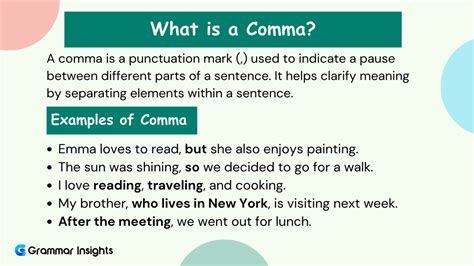 What Is A Comma Rules Usage And Examples