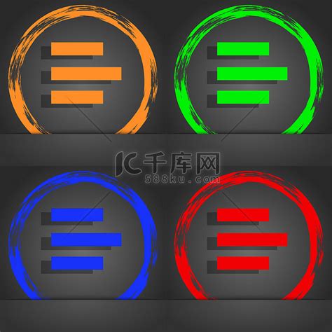 左对齐图标符号高清摄影大图 千库网