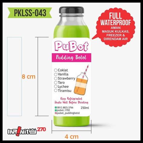 Stiker Label Botol Plastik Koleksi Gambar