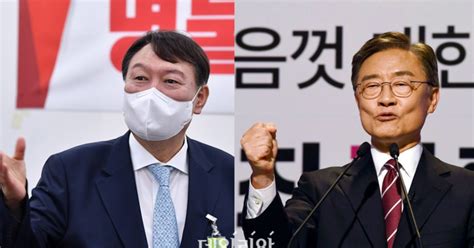 윤석열 Vs 최재형 당내 세 대결 승자는현재 현역 99로 타이