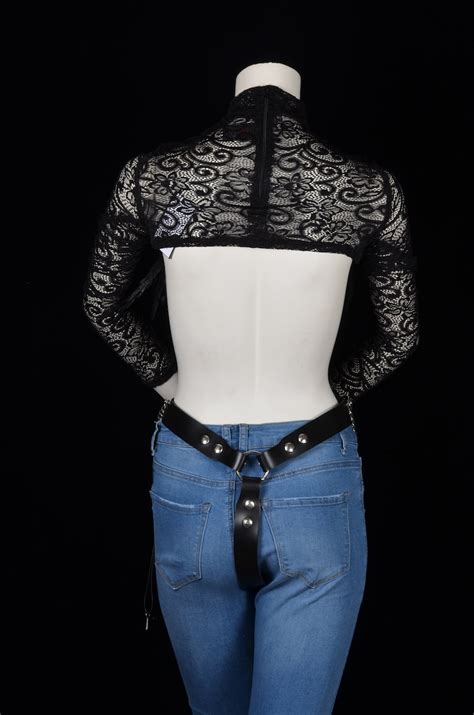 Leather Chastity Belt Panties With Lock Leather Underpants Fetish
