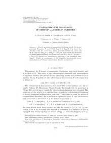 Pdf Cohomological Dimension Of Certain Algebraic Varieties