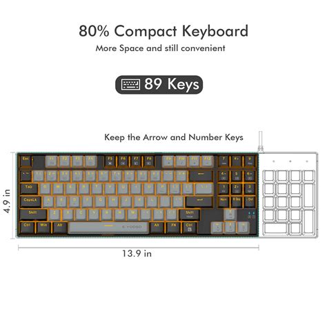 New Design Tkl Mechanical Keyboard Pbt Compact Led Backlight Wired Gaming Mechanical Keyboard