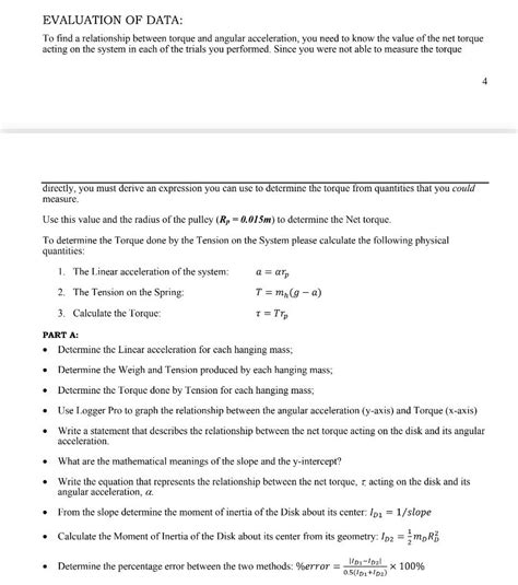 Solved EVALUATION OF DATA To Find A Relationship Between Chegg Com