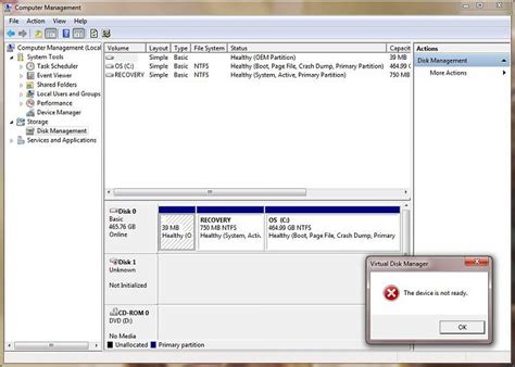 Disk Management Unknown Not Initialized Drive Solved Windows 7 Forums