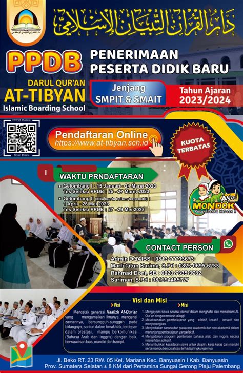 Ppdb Ppdb Tahun 2023 Darul Quran At Tibyab Ibs