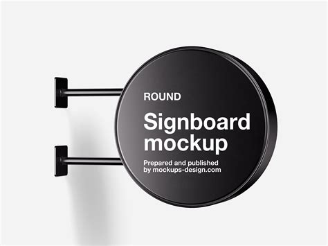 Round Signboard Mockup Instant Download