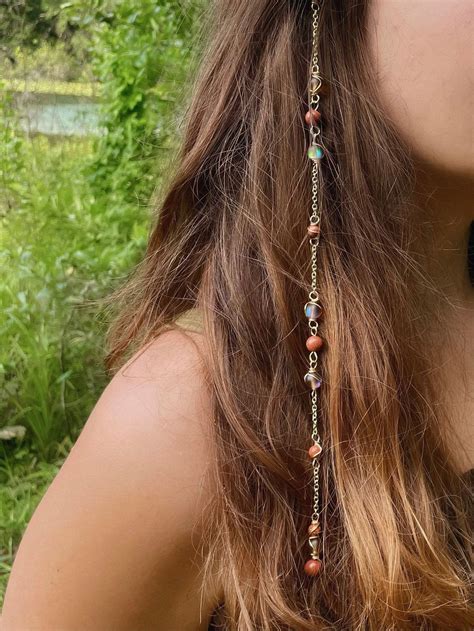 Mars Goddess Hippie Hair Bead Dangling Hair Accessory Renaissance
