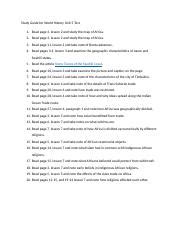 Study Guide For World History Unit 5 Test Docx Study Guide For World History Unit 5 Test 1