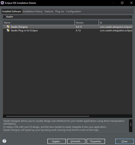 Eclipse Vaadin Designer Installed But Cant Create Vaadin 10 Design