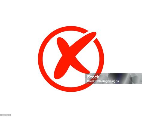 Red Cross Mark In Circle Icon No Red Wrong Symbol Delete Vote Sign Vector Design And