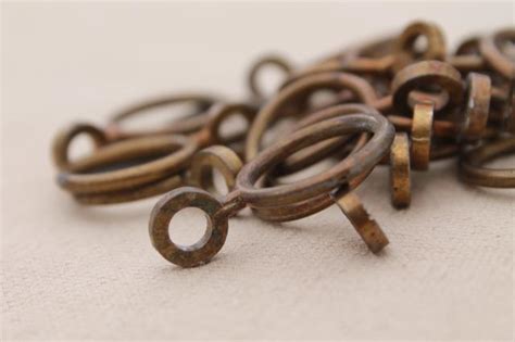 Vintage Solid Brass Curtain Rings Round Ring Curtain Clips For Cafe