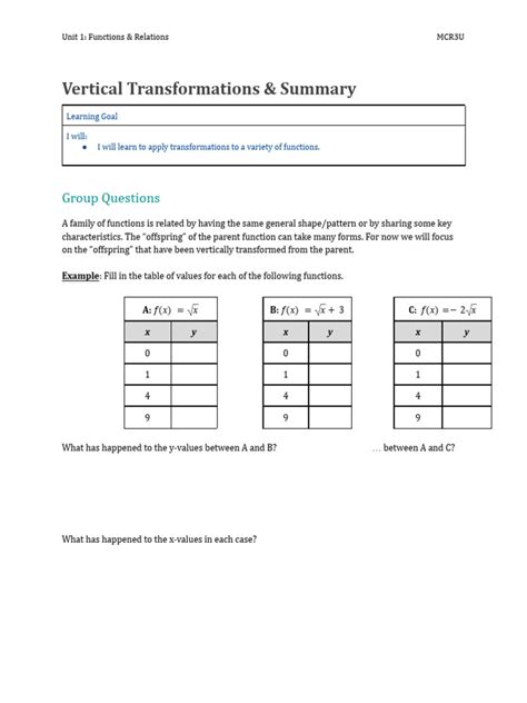 8 Vertical Transformations Download Free Pdf Function Mathematics