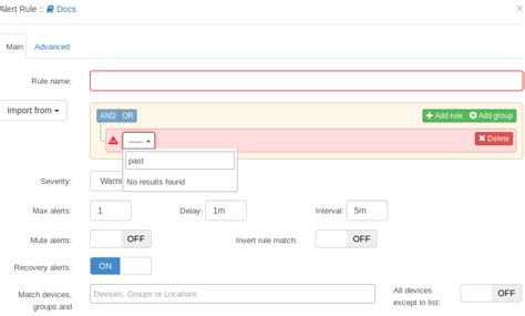 Can Not Find Macros Past M This While Setting Rules Help LibreNMS