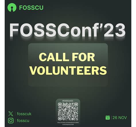 Fossc On Linkedin Fossconf2023 Volunteernow