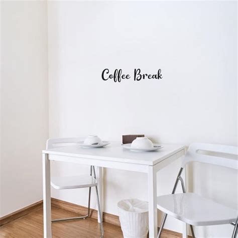 Frase de Parede Coffee Break Decoração Cozinha MDF Casa 3mm Preto